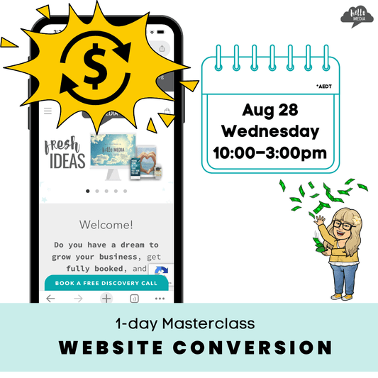 Masterclasses ~ Done-With-You Digital Marketing Step-By-Step small-group days – hellomedia